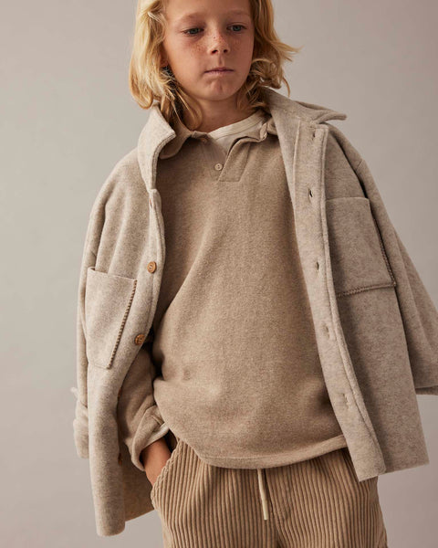 alghero bamboo shirt jacket in stone – Little