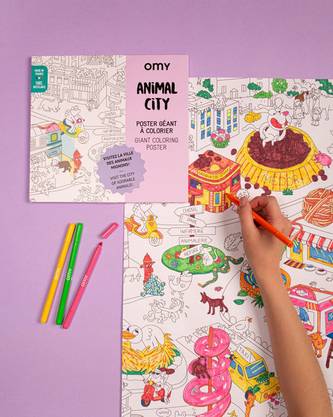 animal life giant coloring poster – Little
