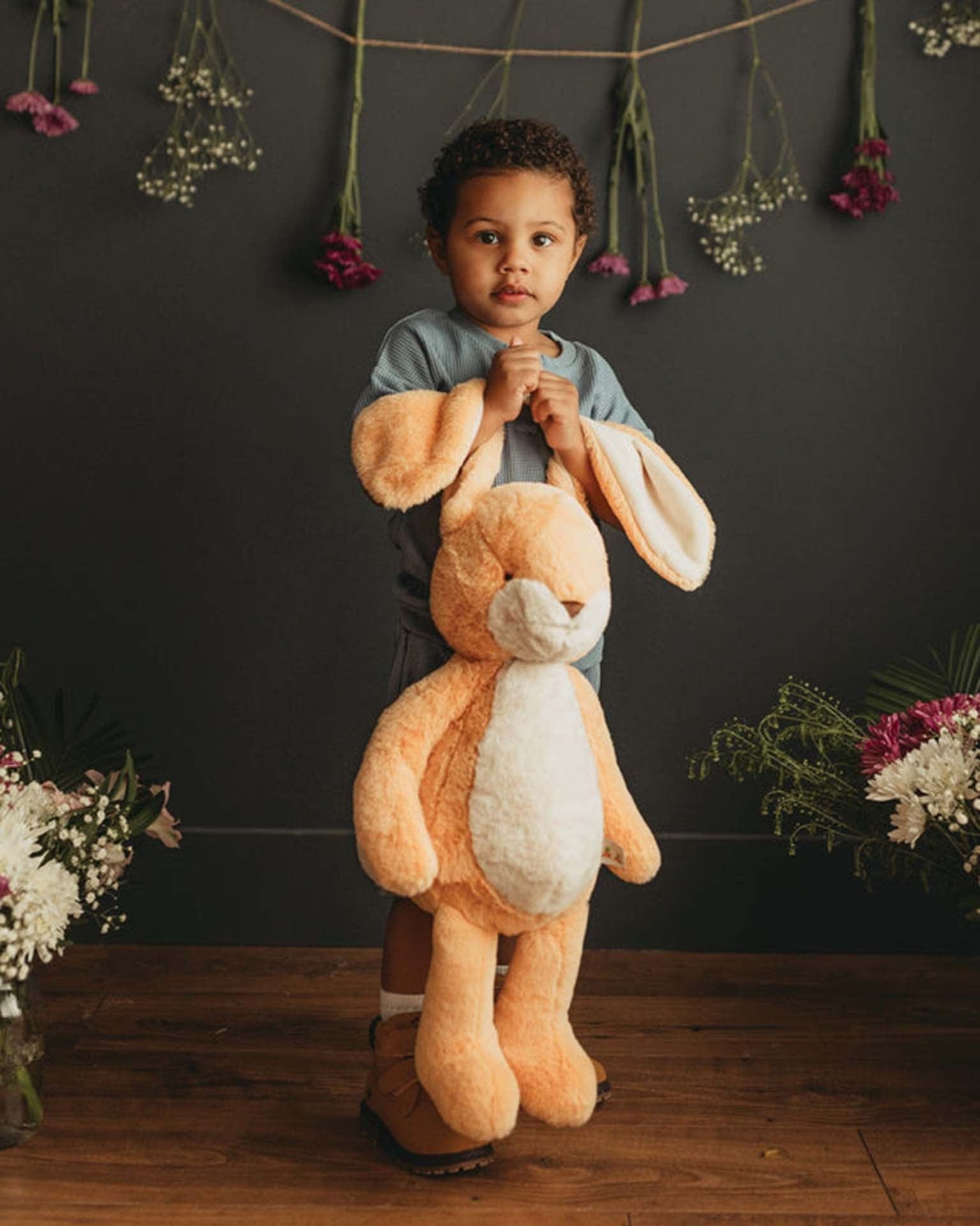 big nibble floppy bunny in apricot cream – Little