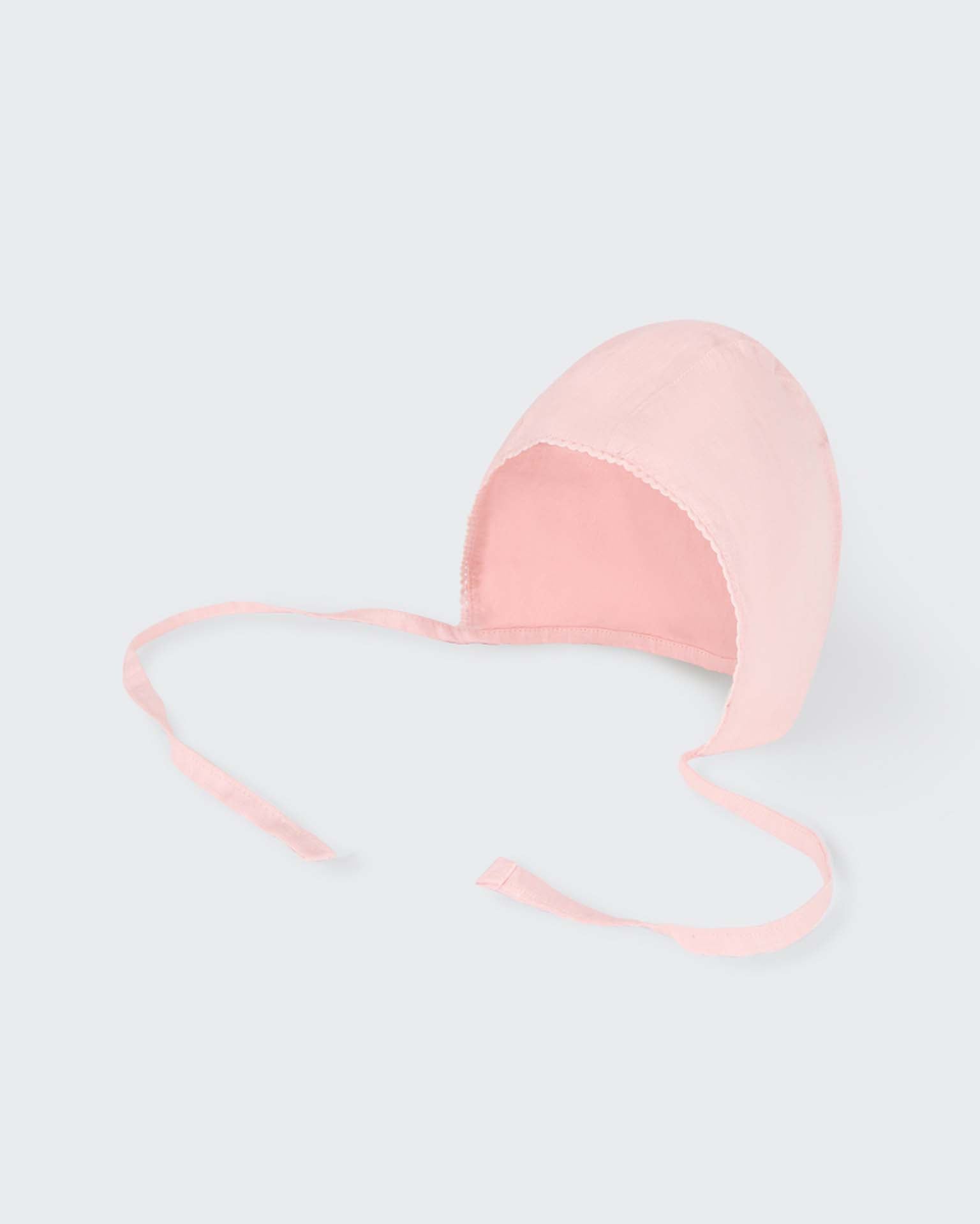 linen baby bonnet in crystal pink – Little