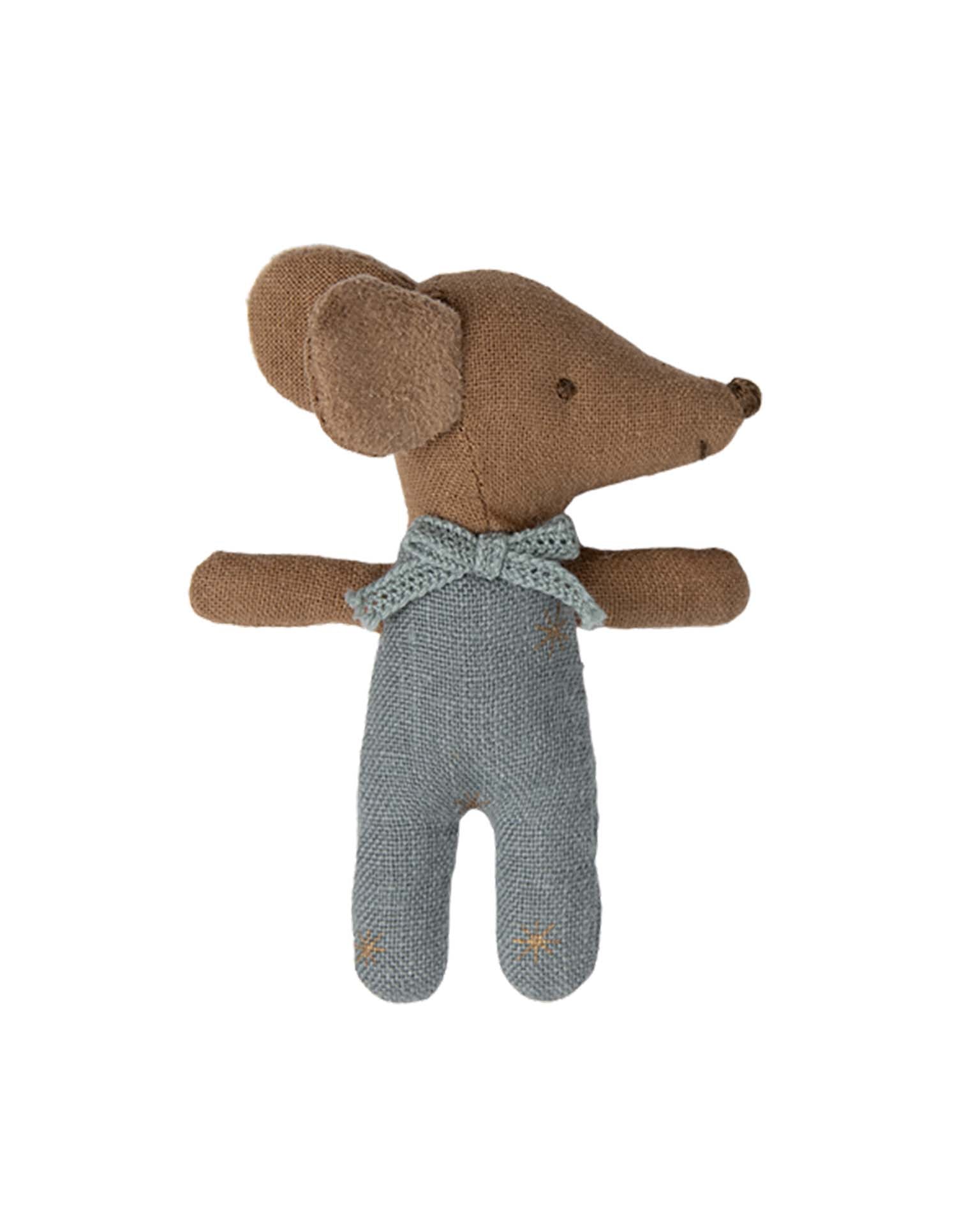 blue sleepy/wakey baby mouse in matchbox – Little