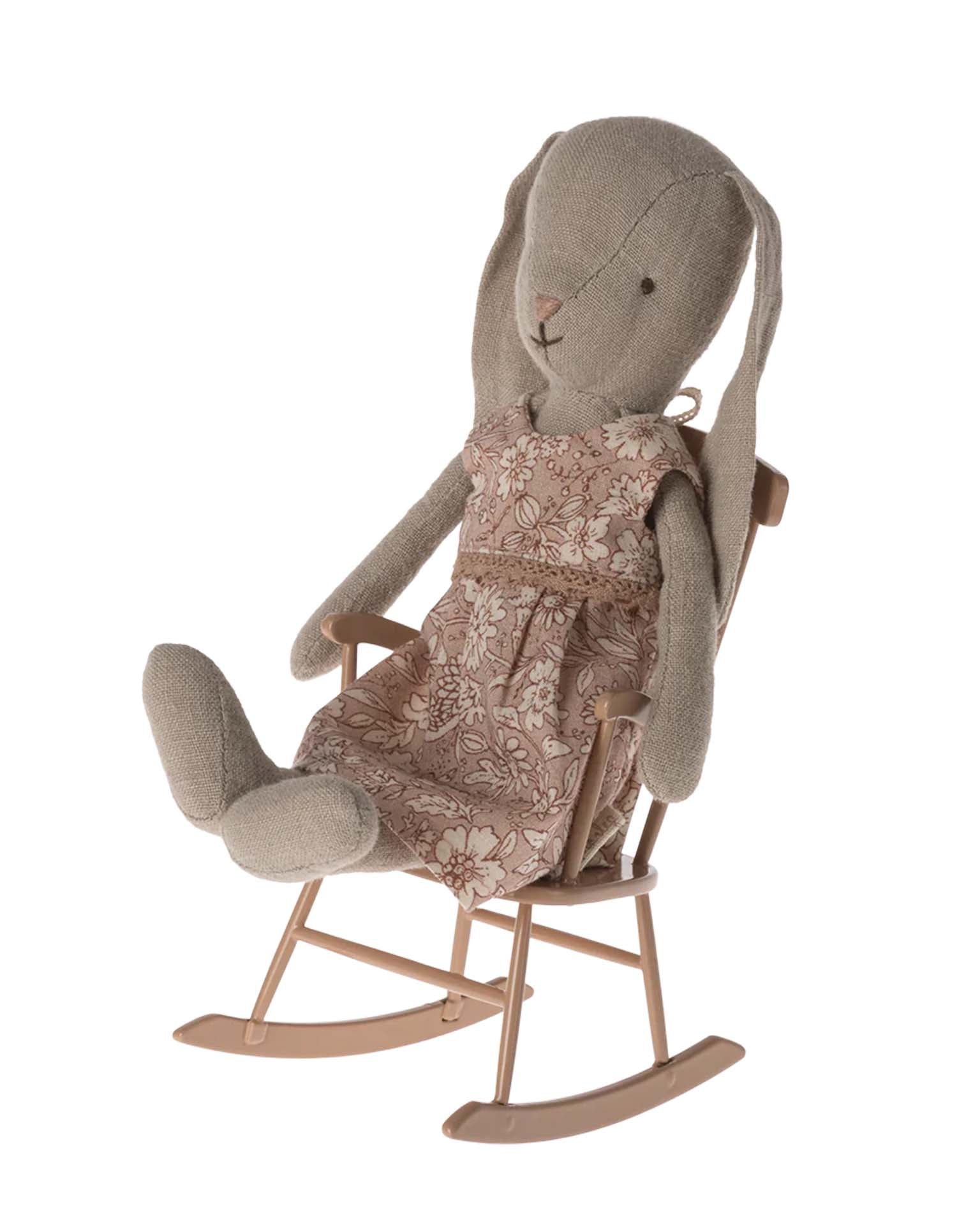 maileg mini rocking chair in dark powder – Little