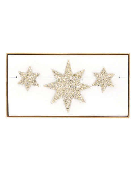 meri meri gold star mini garland party at Little