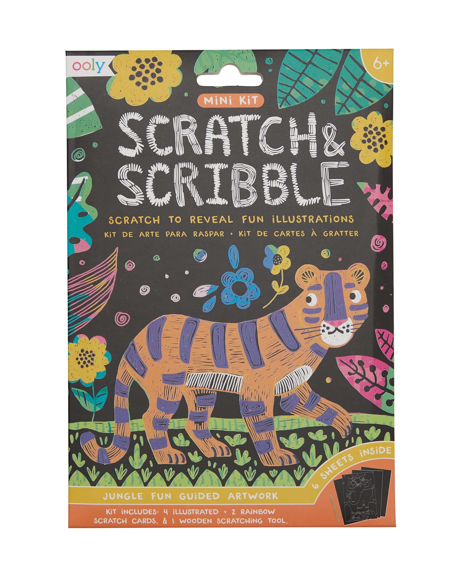 mini scratch & scribble art kit: jungle fun – Little