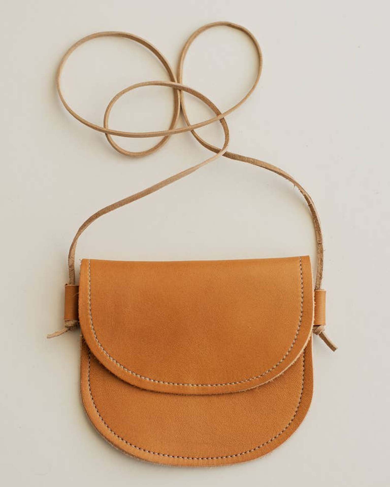 leather purse in ginger – Little