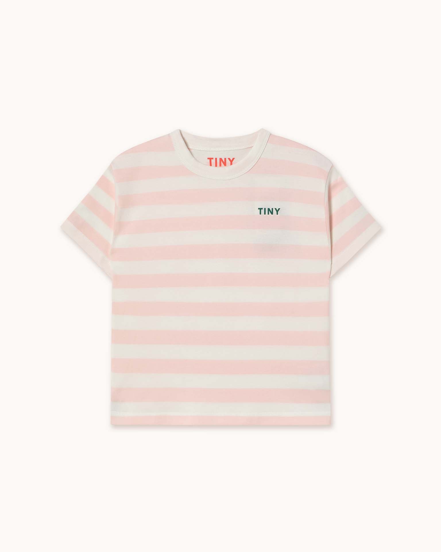 stripes tee in pastel pink/off-white – Little