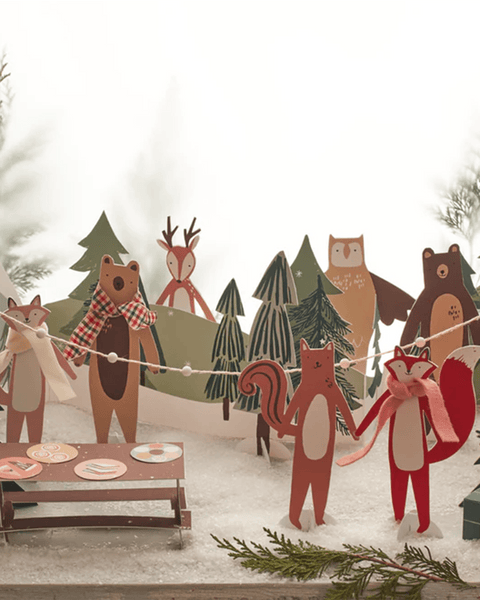 woodland paper play advent calendar – Little